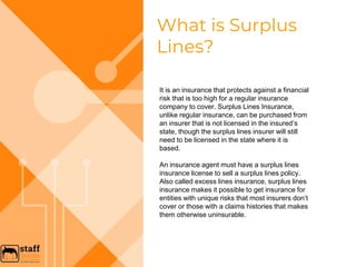 Surplus lines | PPT