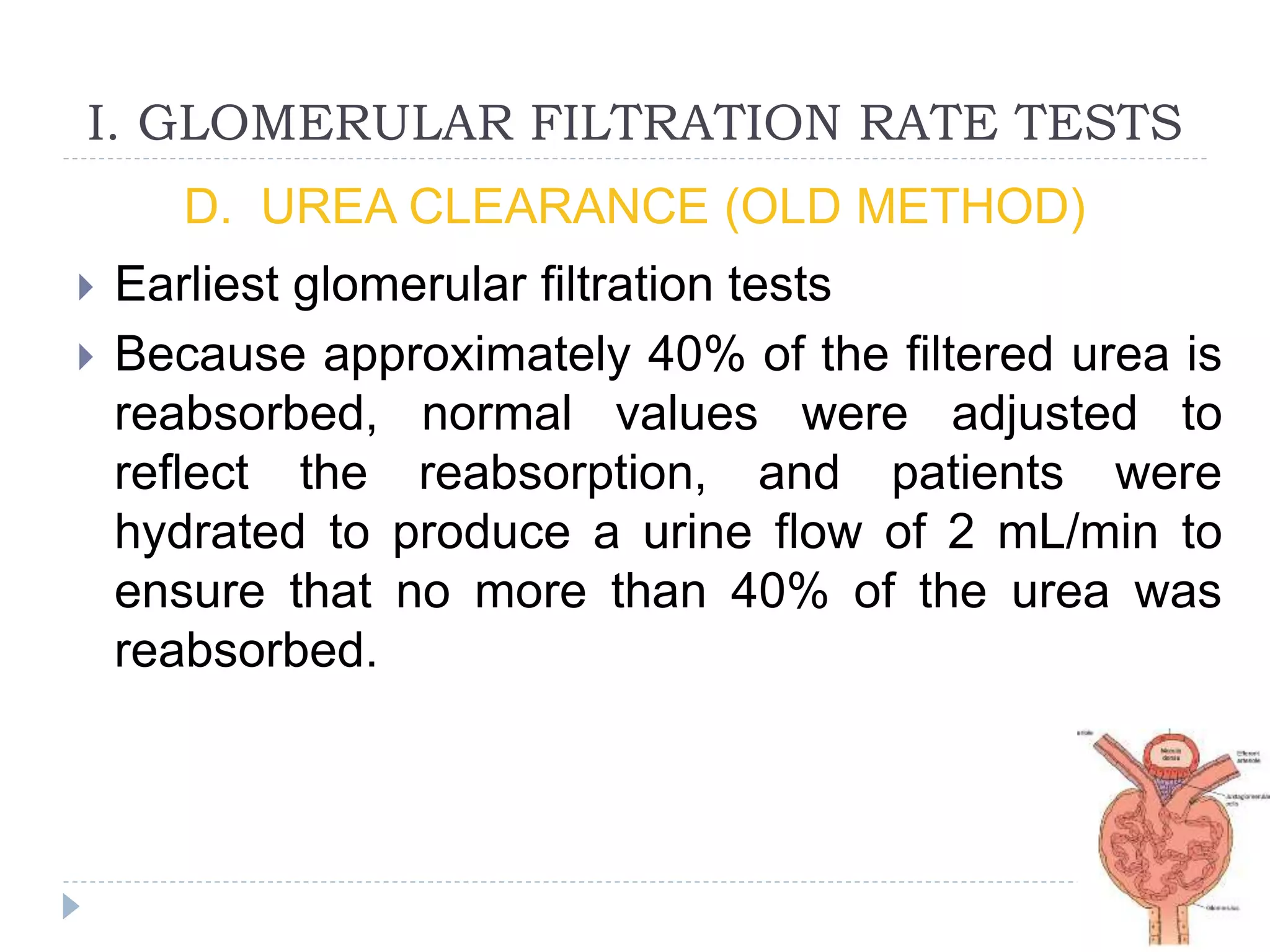 Renal function tests and intro to urinalysis | PPTX