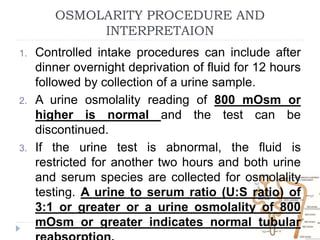 Renal function tests and intro to urinalysis | PPTX