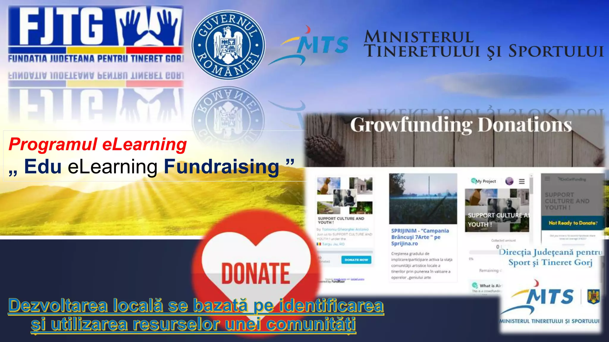 Fjtg fundraising platforma e learning local development | PPTX