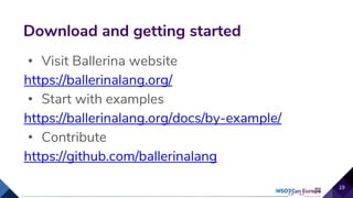 [WSO2Con EU 2017] File Processing and Websockets with Ballerina | PPT