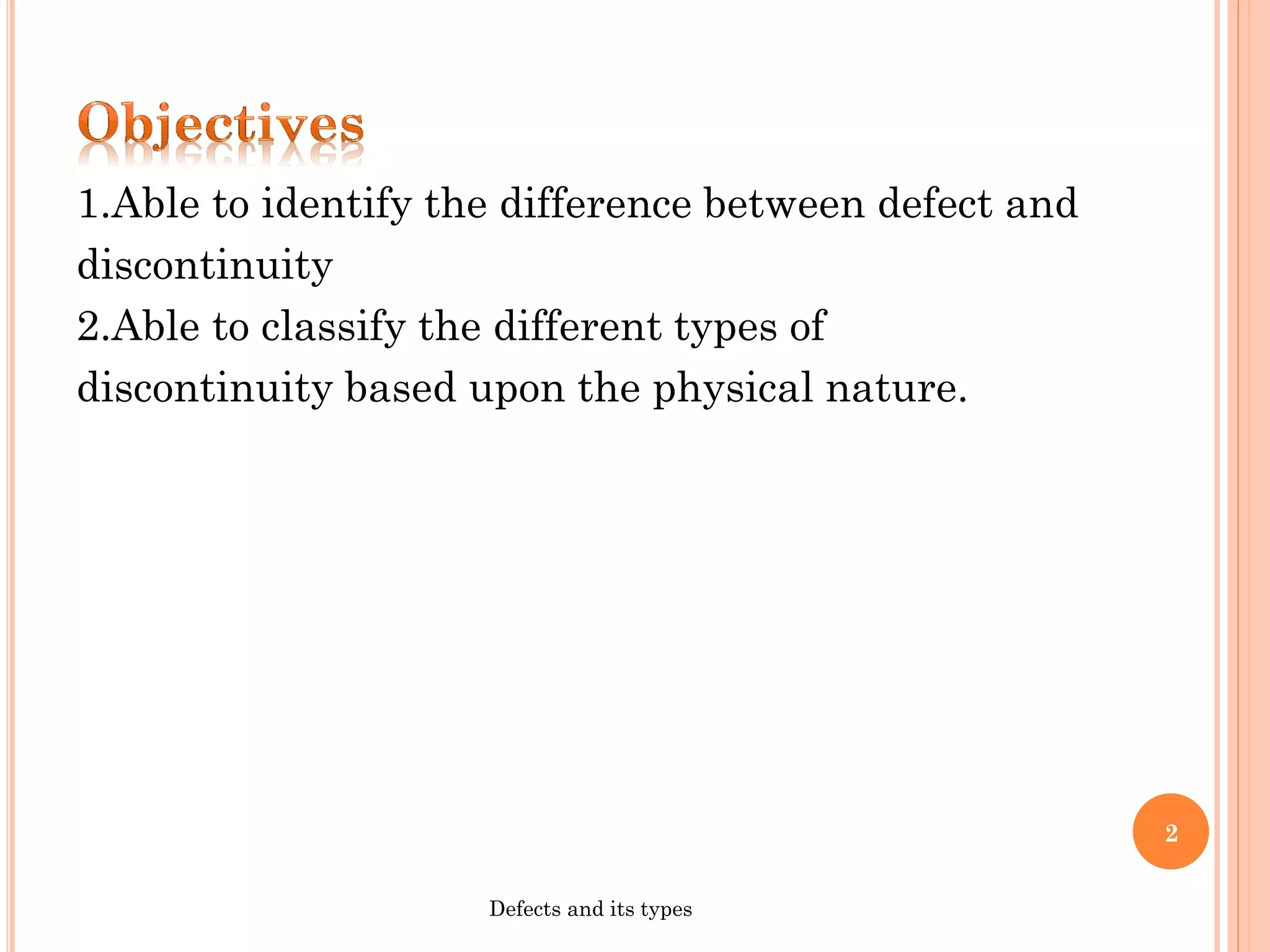 Defects and its types | PDF