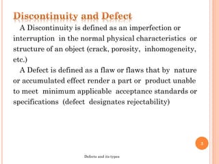Defects and its types | PDF