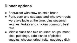 Food in the colonies | PPT