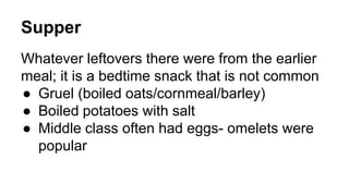 Food in the colonies | PPT