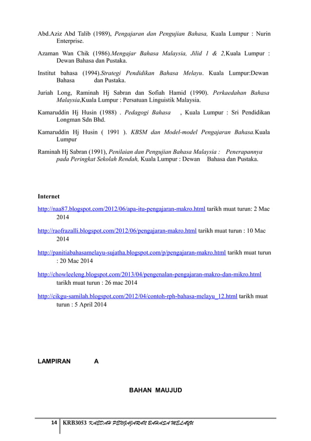 Rph makro pengajaran | DOC