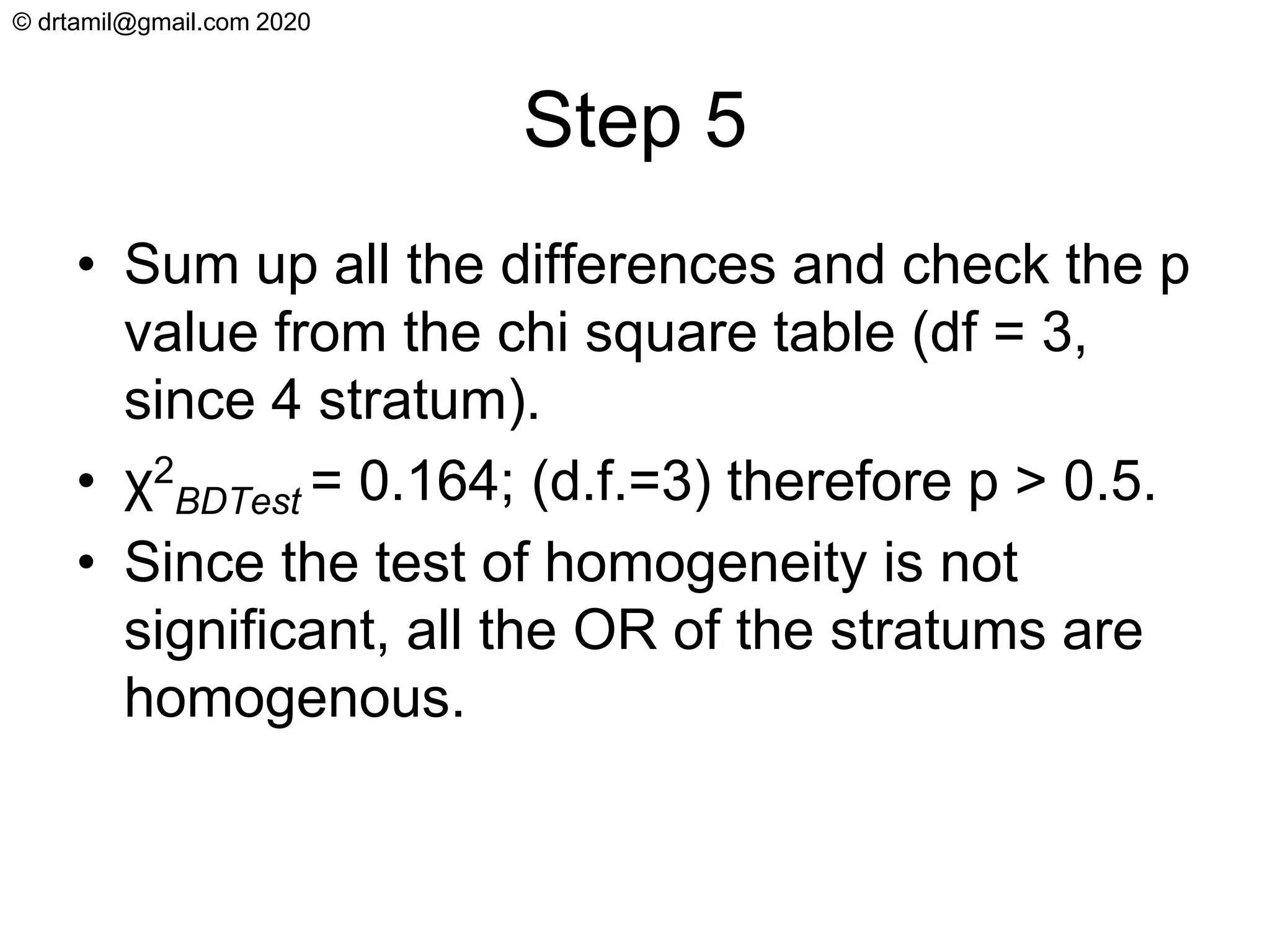 Cochran Mantel Haenszel Test with Breslow-Day Test & Quadratic Equation ...