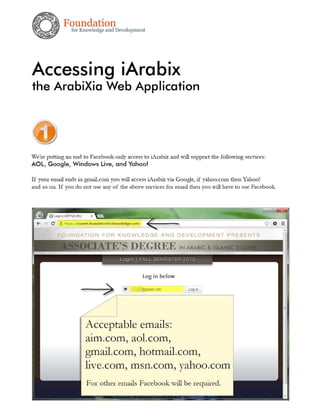 Accessing iArabix for ArabiXia Students | PDF