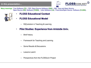 FLOSS Case Studies | PPT