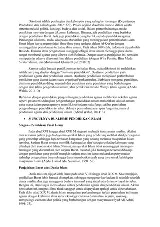 Dwi Yurisza Syafitri (Problematika Dikotomi Ilmu Pengetahuan dan Solusinya) | PDF