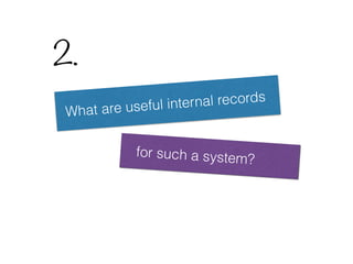 What are the useful internal records for such a system? | PDF