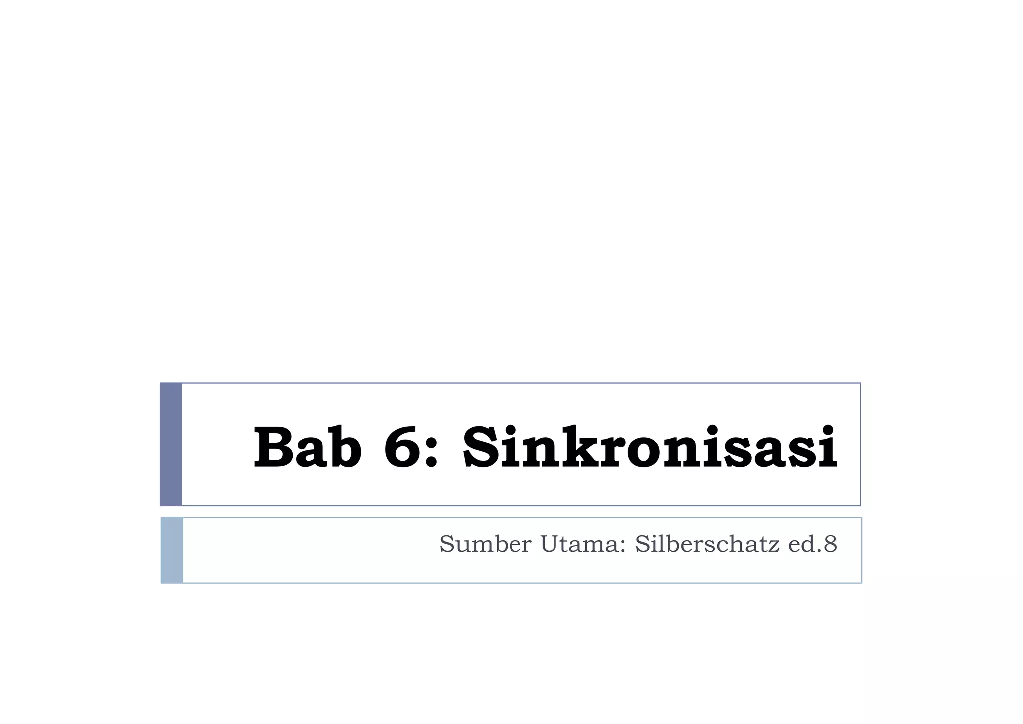 09 sinkronisasi proses | PPT