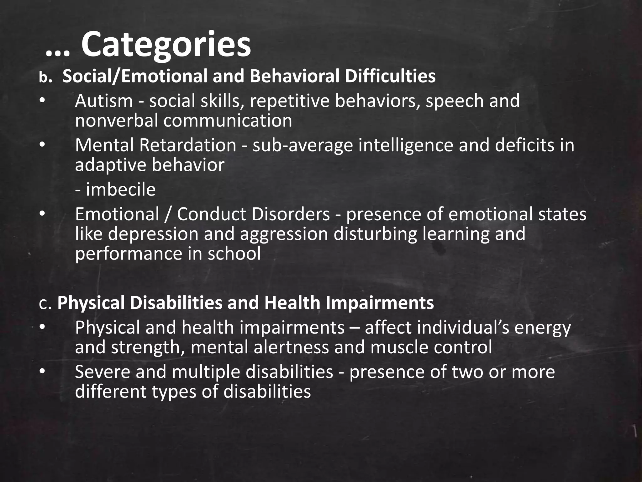 Learners with Exceptionalities | PPTX