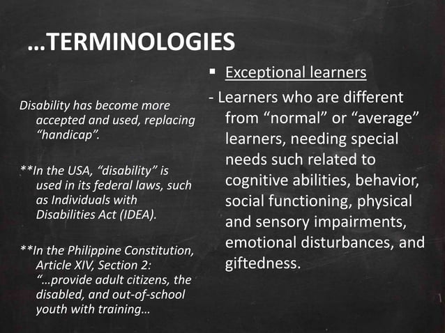 Learners with Exceptionalities | PPTX