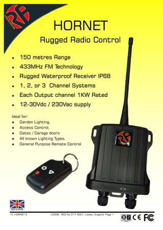 RF Solutions Hornet Remote Control System | PDF