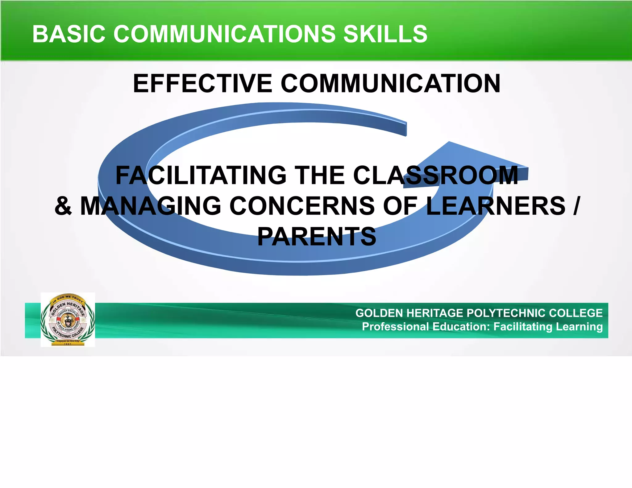 Basic Communication Skills: Making Teacher / School Communication ...