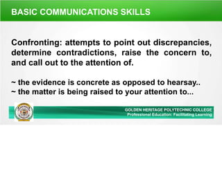 Basic Communication Skills: Making Teacher / School Communication Effective for Learners and ...