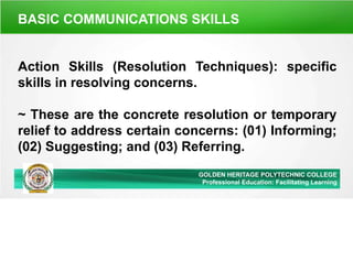 Basic Communication Skills: Making Teacher / School Communication Effective for Learners and ...