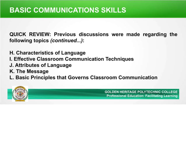 Basic Communication Skills: Making Teacher / School Communication Effective for Learners and ...