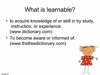 Perkins' Theory of Learnable Intelligence | PPT