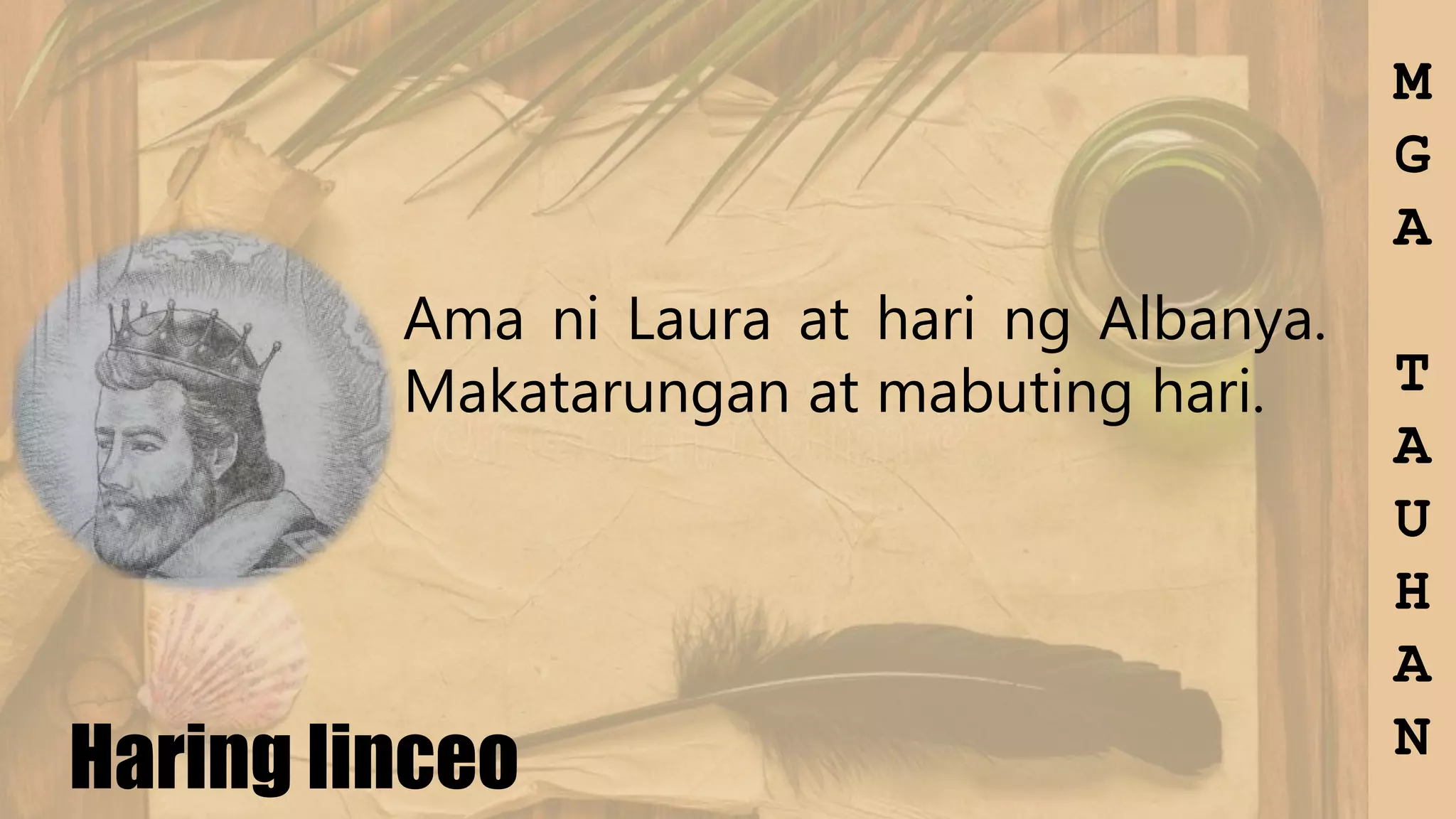 Mga Mahahalagang Tauhan sa Florante at Laura | PPTX