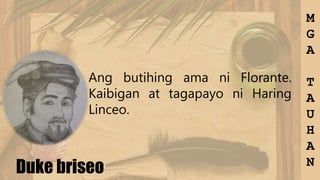 Mga Mahahalagang Tauhan sa Florante at Laura | PPTX