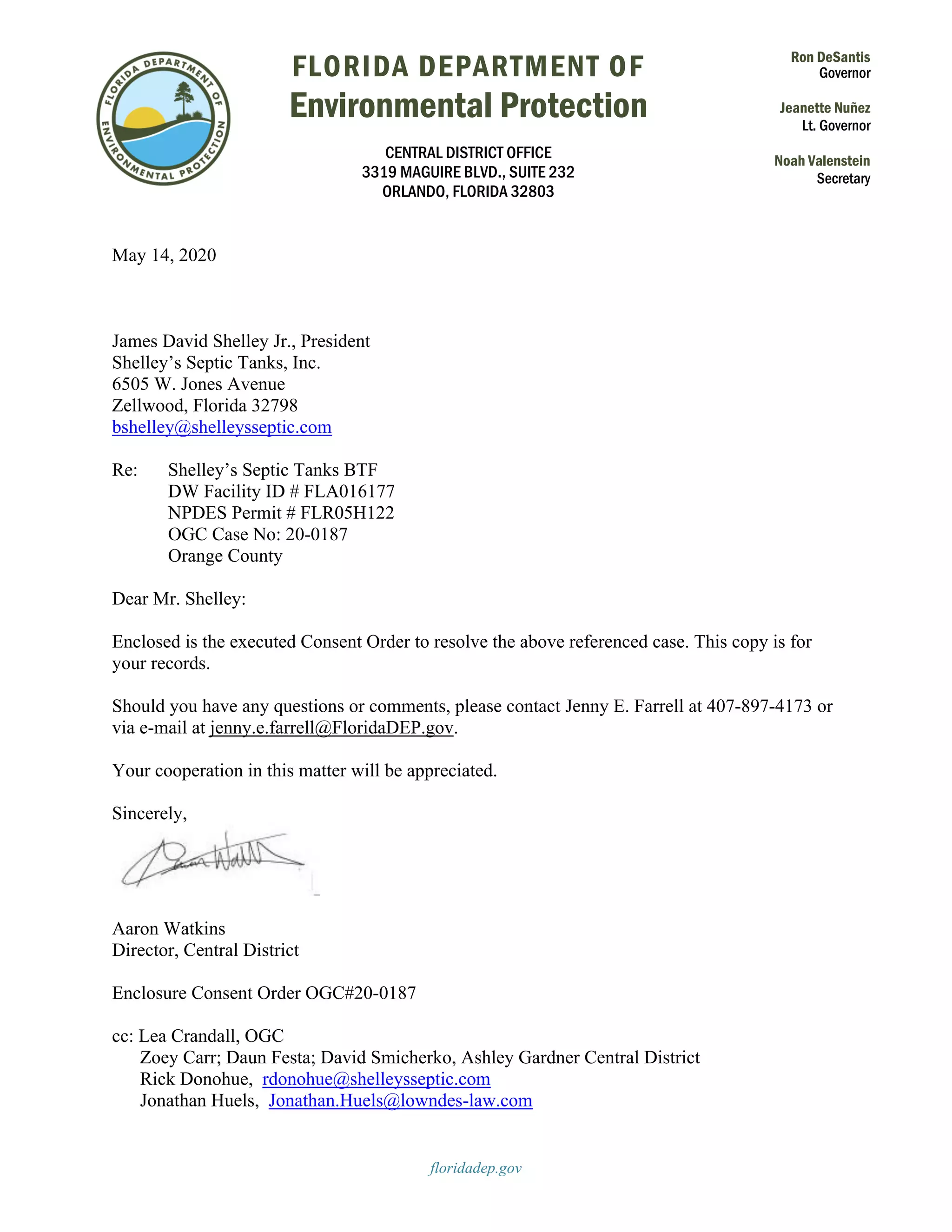 Shelley's Septic Tanks Consent Order | PDF | Environmental Services ...