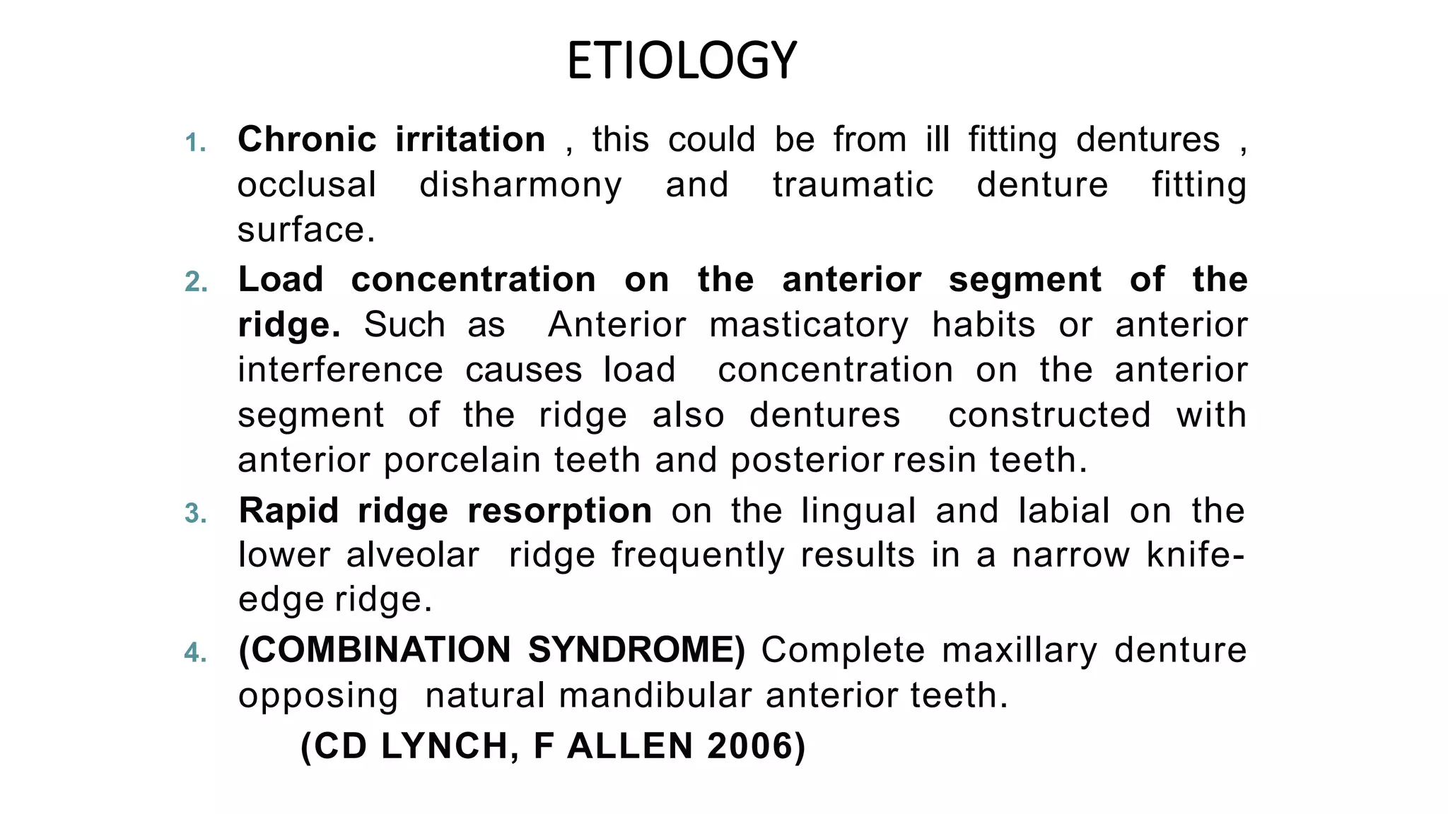 MANAGEMENT OF SEVERELY RESORBED RIDGES | PPTX