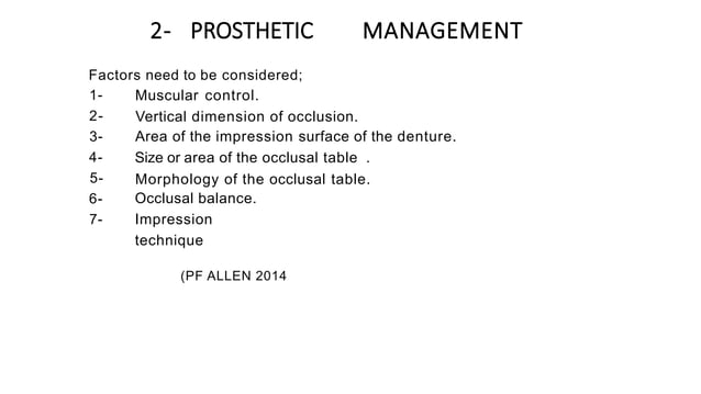 MANAGEMENT OF SEVERELY RESORBED RIDGES | PPTX