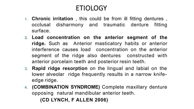 MANAGEMENT OF SEVERELY RESORBED RIDGES | PPTX