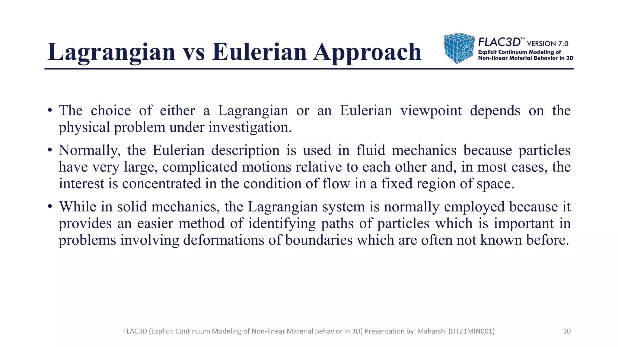 Numerical Modeling And Flac3d Introductionpptx 3 D Graphics Computer Software And Applications
