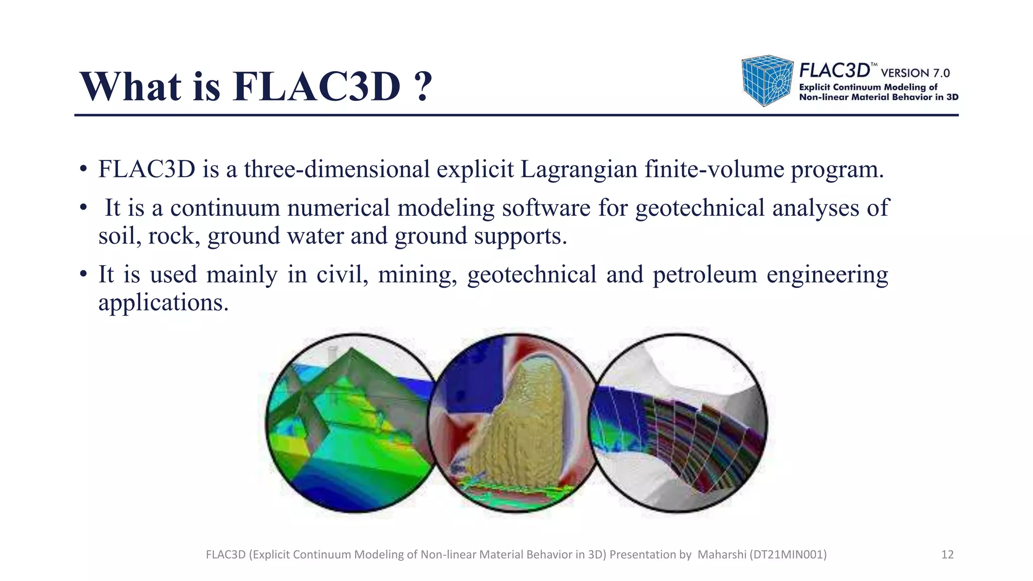 Numerical Modeling And Flac3d Introductionpptx 3 D Graphics Computer Software And Applications