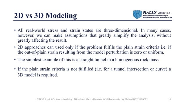 Numerical Modeling And Flac3d Introductionpptx 3 D Graphics Computer Software And Applications