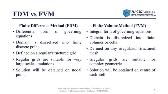 Numerical Modeling & FLAC3D Introduction.pptx | 3-D Graphics | Computer Software and Applications