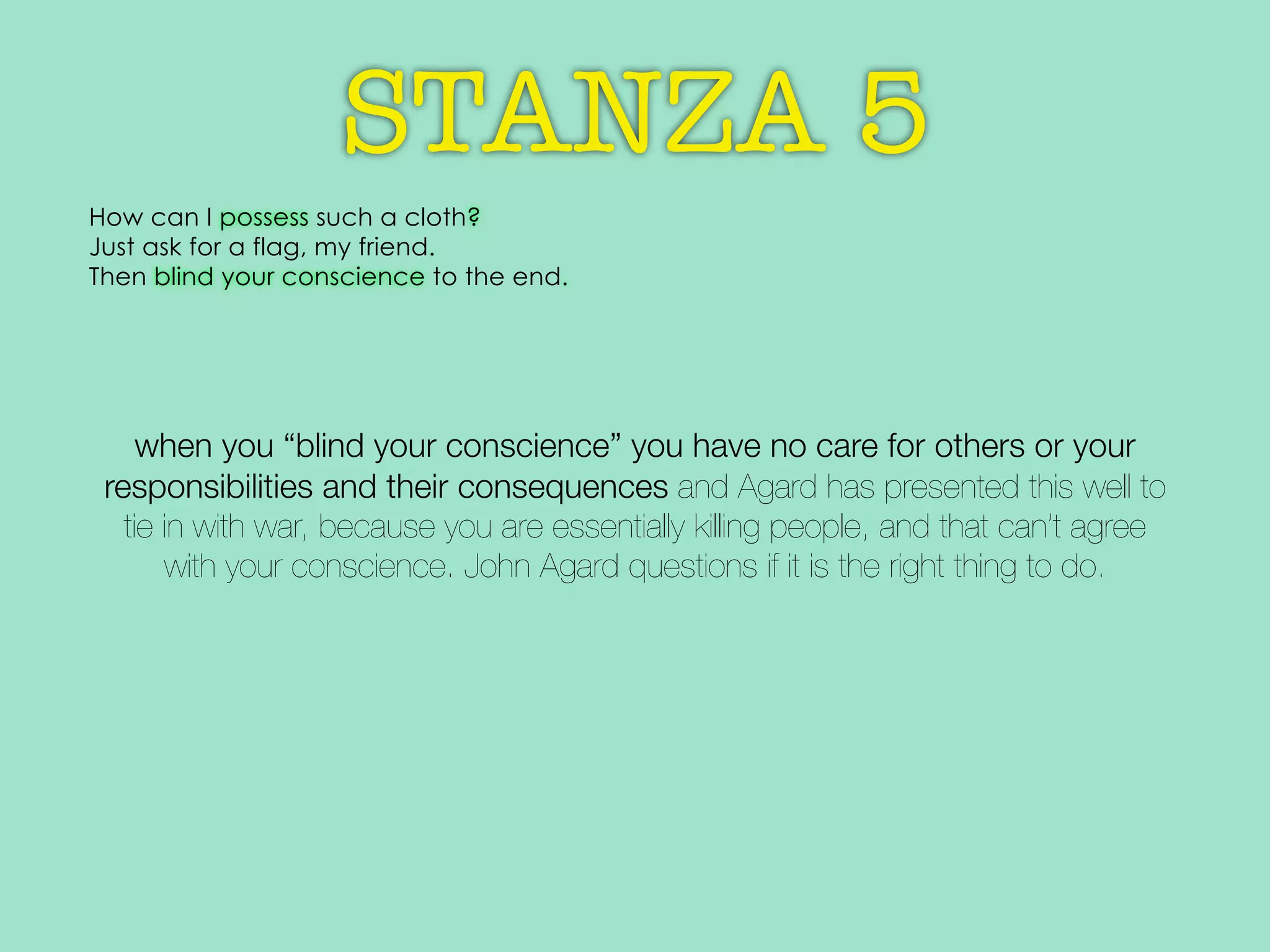John Agard - Flag: GCSE AQA Conflict Cluster Poem Analysis | PDF