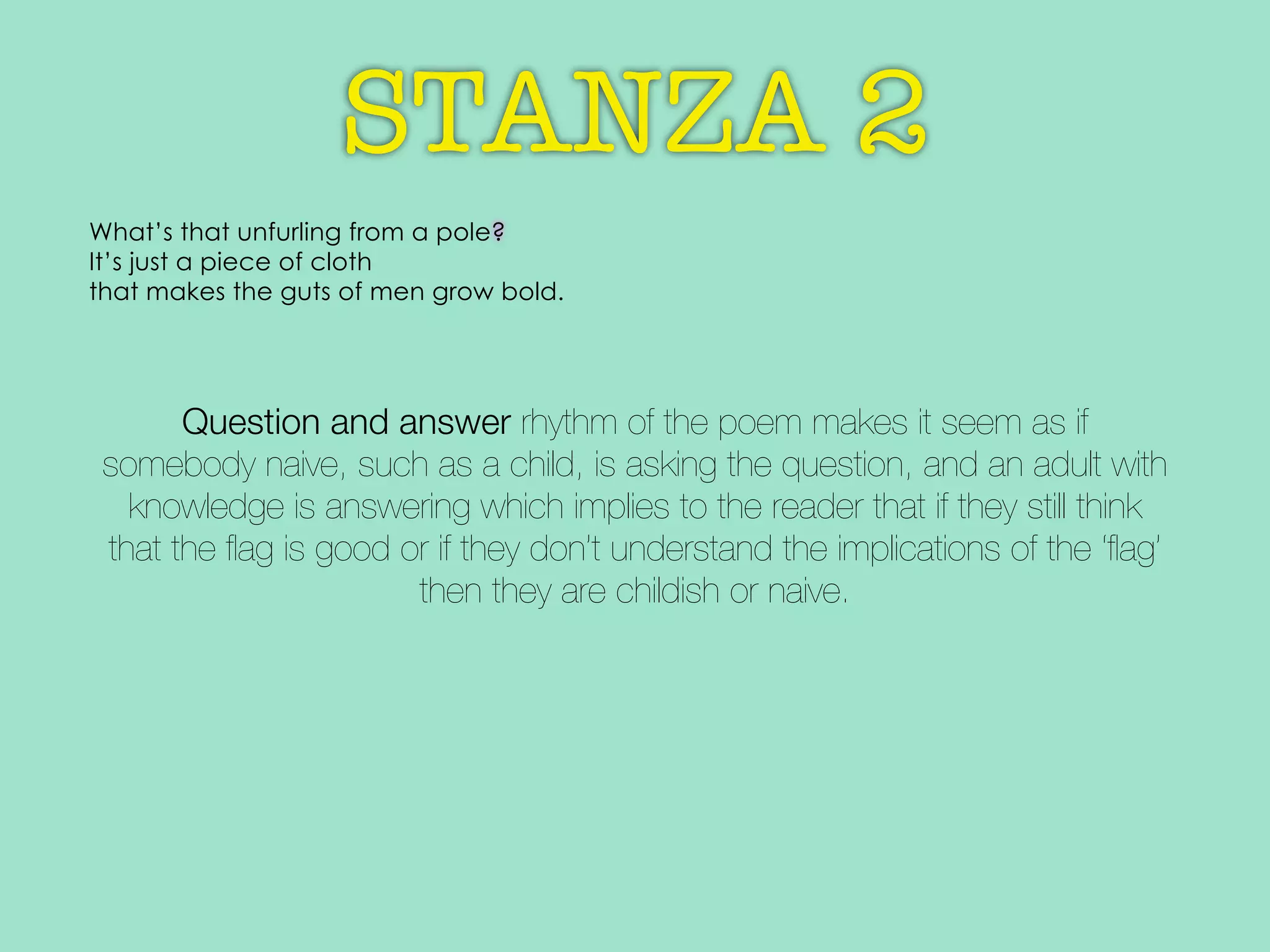 John Agard - Flag: GCSE AQA Conflict Cluster Poem Analysis | PDF