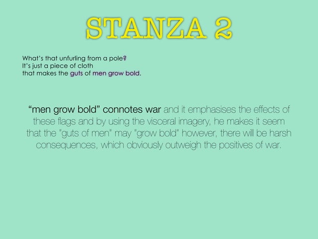 John Agard - Flag: GCSE AQA Conflict Cluster Poem Analysis | PDF ...