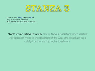 John Agard - Flag: GCSE AQA Conflict Cluster Poem Analysis | PDF
