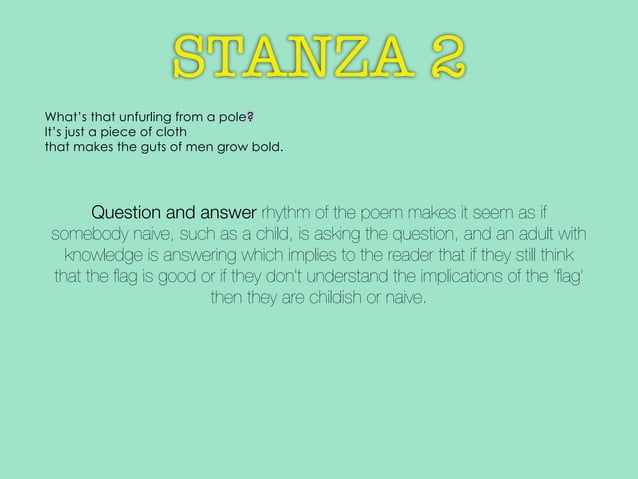 John Agard - Flag: GCSE AQA Conflict Cluster Poem Analysis | PDF ...