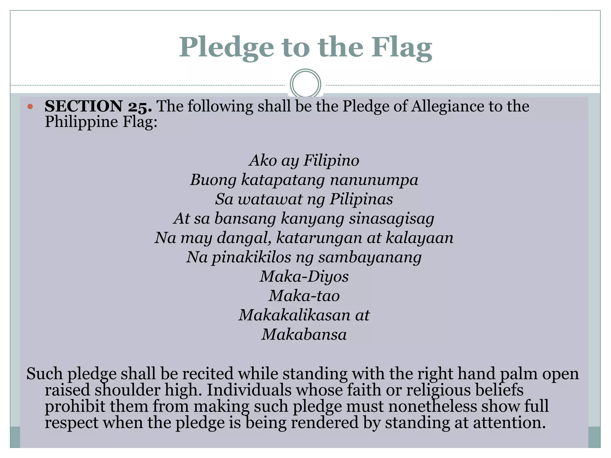 Flag and the heraldic code of the philippines | PPTX