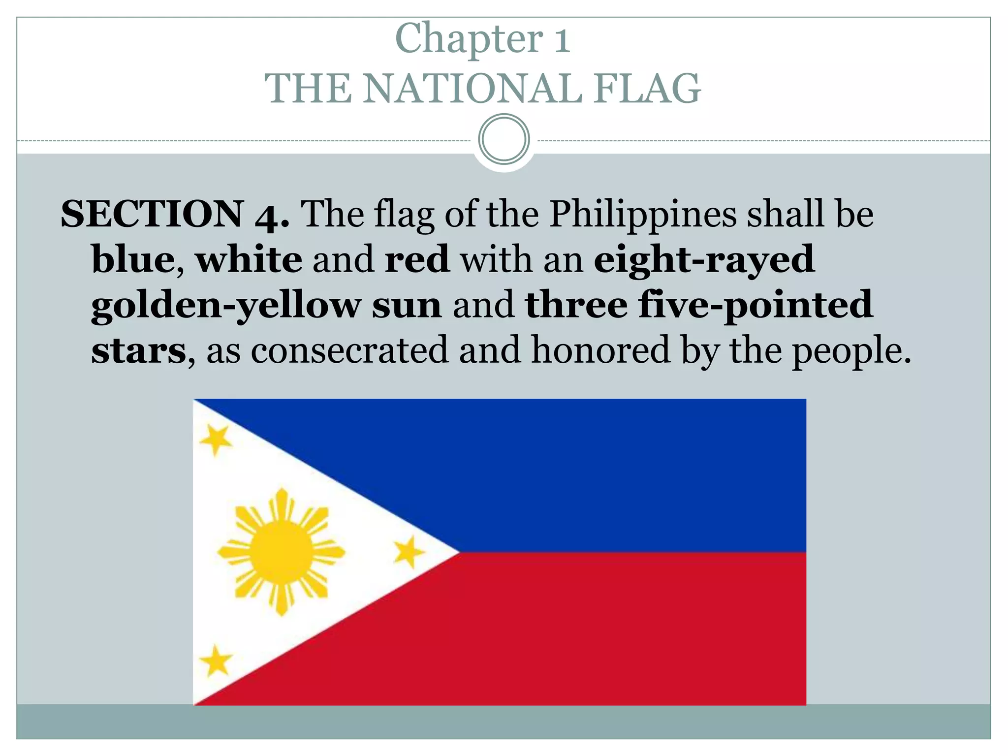 Flag and the heraldic code of the philippines | PPTX