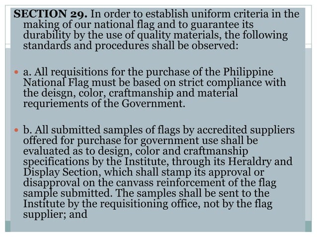 Flag and the heraldic code of the philippines | PPTX