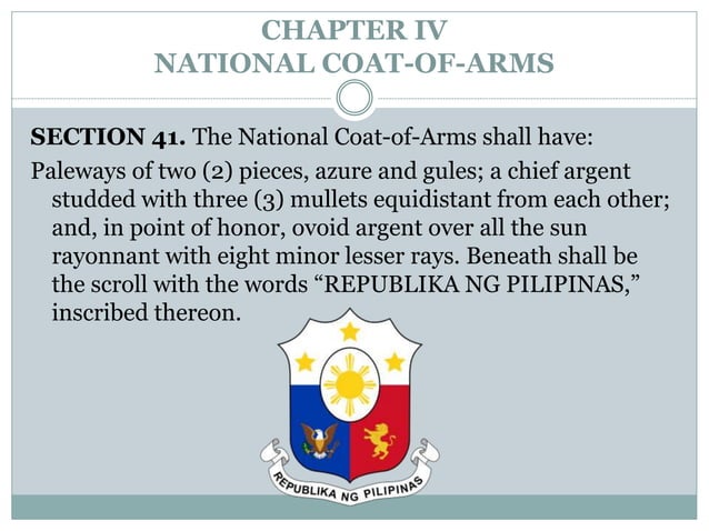 Flag and the heraldic code of the philippines | PPTX