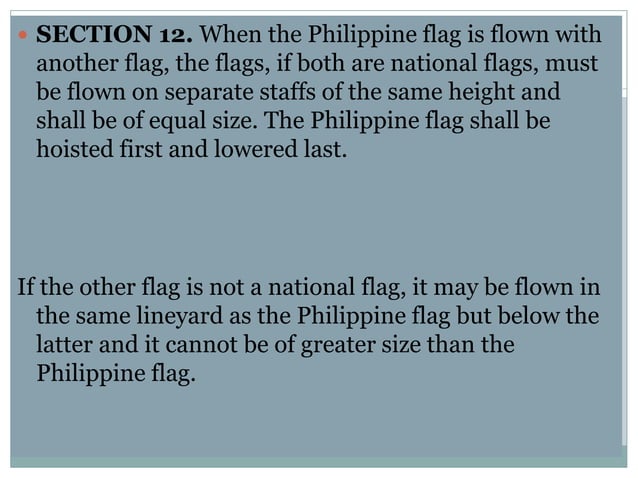 Flag and the heraldic code of the philippines