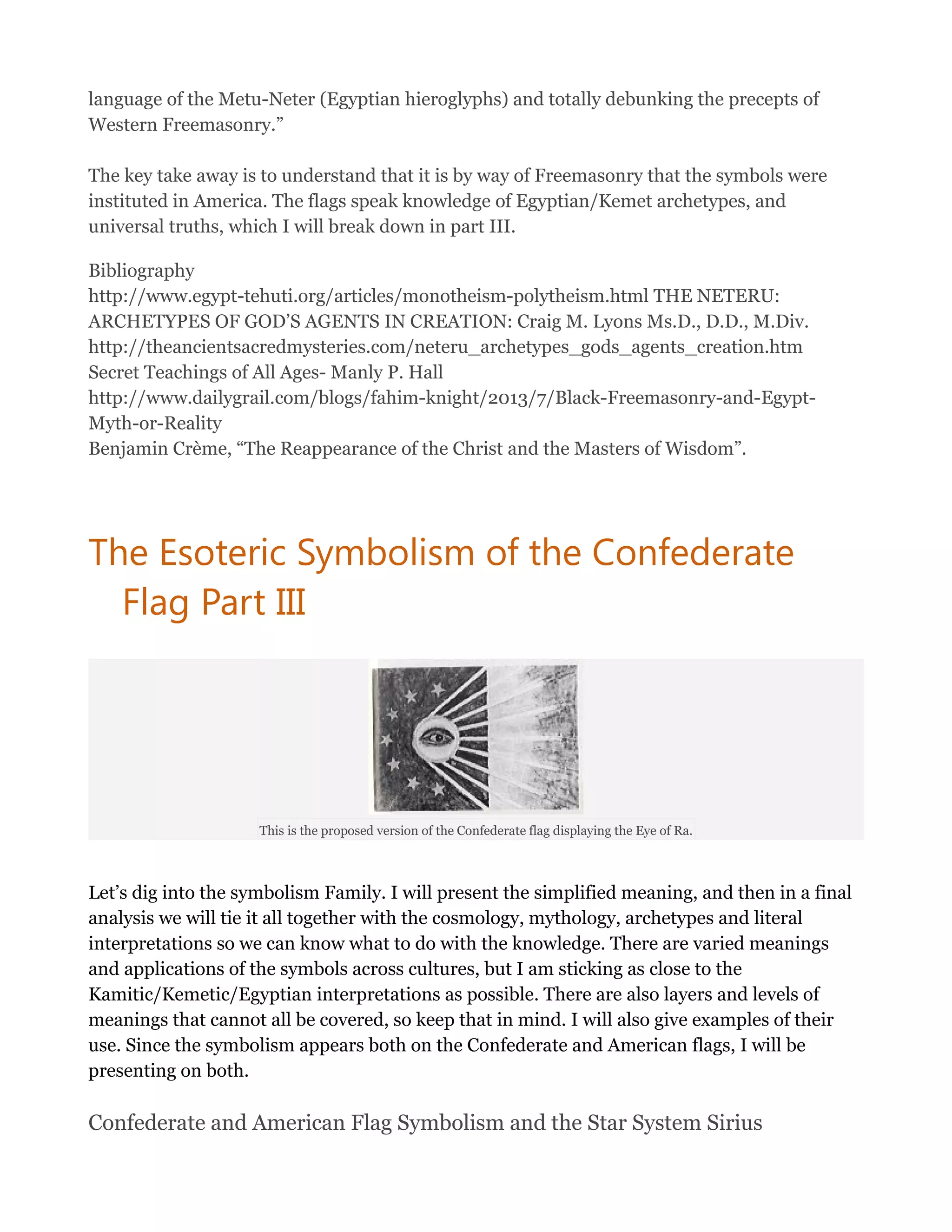 The Esoteric Symbolism of the Confederate Flag | PDF