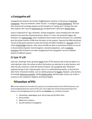 Flagella, pilli. capsule and their function | DOCX