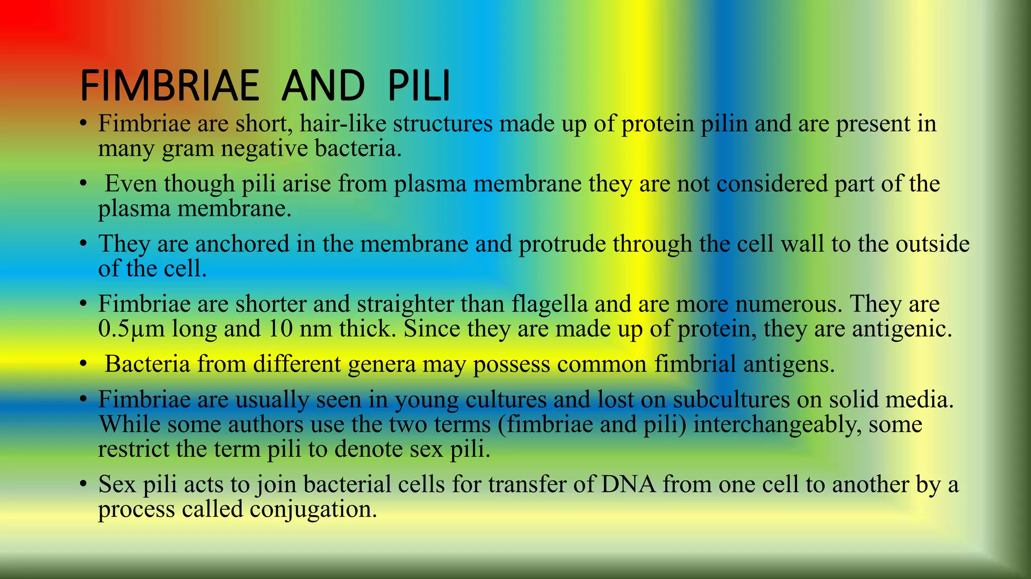 Flagella, fimbriae, pili and capsule | PPTX