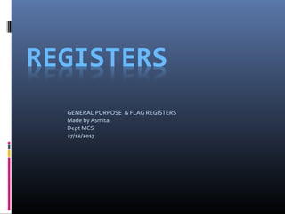 Flag registers (assembly language) with types and examples | PPT ...