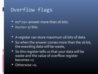 Flag registers (assembly language) with types and examples | PPT | Computing | Technology ...