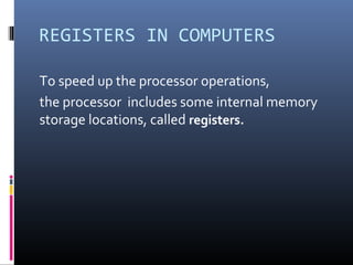 Flag registers (assembly language) with types and examples | PPT